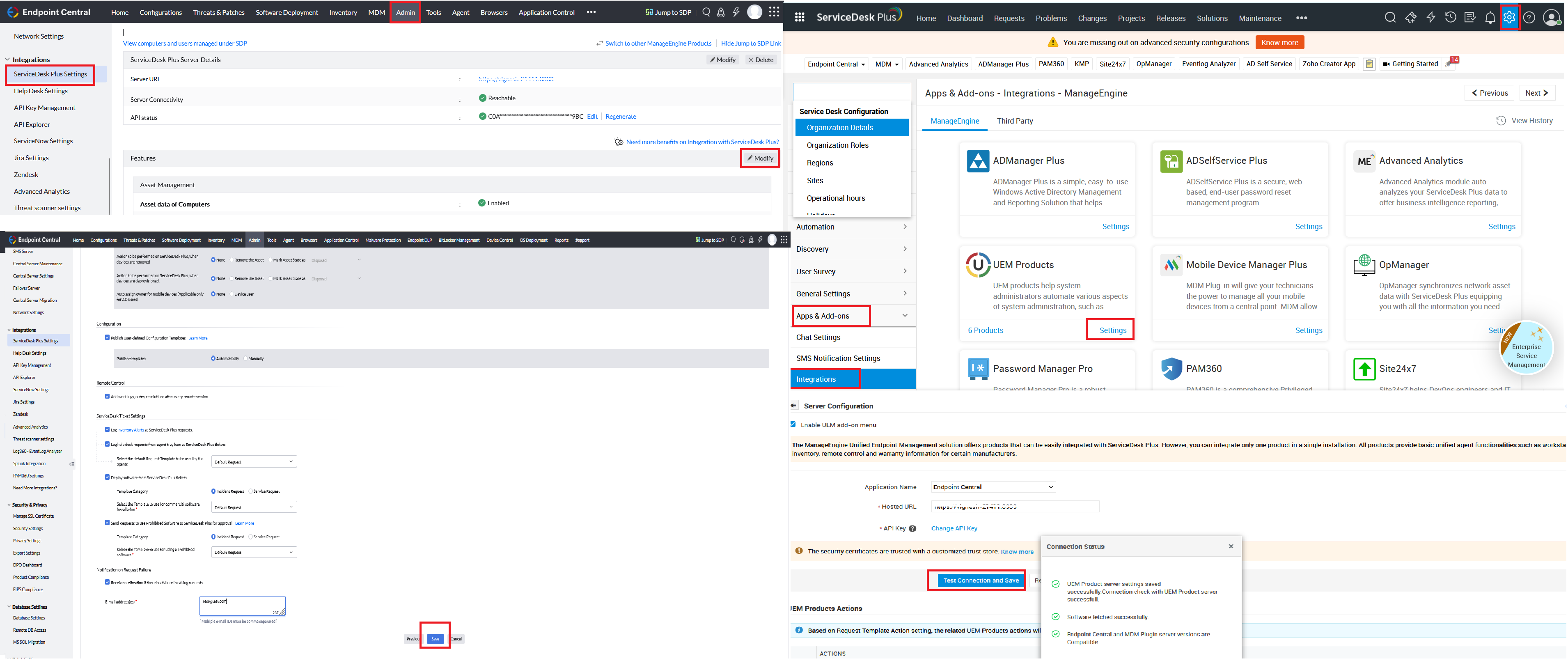 如何处理计算机在 Endpoint Central 中存在，但未显示在 ServiceDesk Plus / Asset Explorer 中的情况